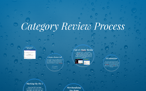 Category Review Process by Mandi Anderson