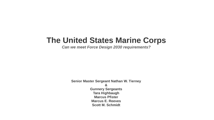 USMC SWOT by Scott Schmidt on Prezi