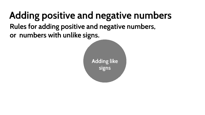 Adding (+) and (-) numbers by john jauregui on Prezi