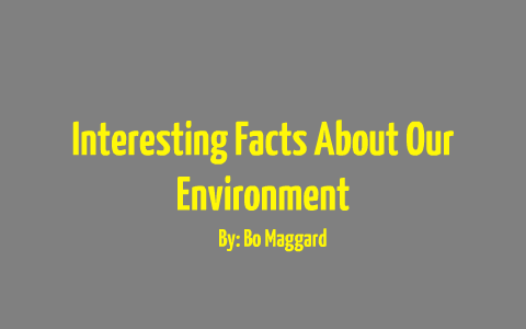 Interesting Facts About Our Environment by Bo Maggard on Prezi