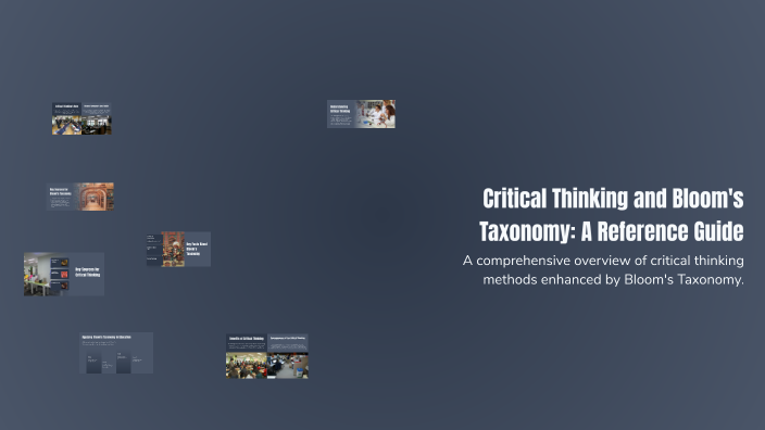 Critical Thinking and Bloom's Taxonomy: A Reference Guide by nicko ...