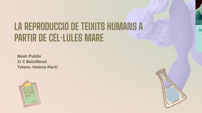 LA REPRODUCCIÓ DE TEIXITS HUMANS A PARTIR DE CÈL·LULES MARE by Noah Pulido on Prezi