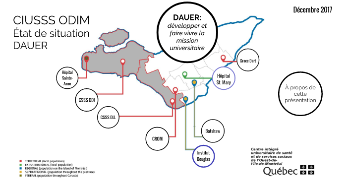CIUSSS: Research & Teaching Map updated April 2018 by DAUER CIUSS ODIM ...