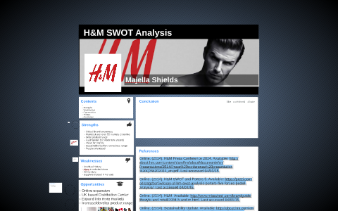 H&M SWOT Analysis by Majella Shields on Prezi