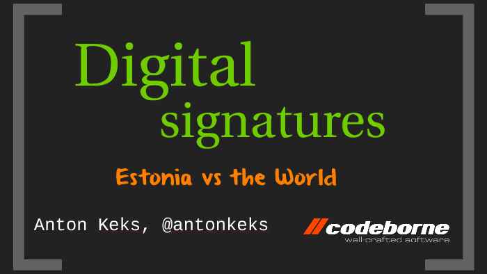 Digital signatures by Anton Keks on Prezi