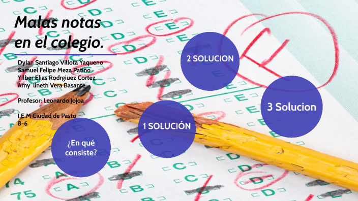 MALAS NOTAS EN EL COLEGIO by Yilber Rodríguez on Prezi