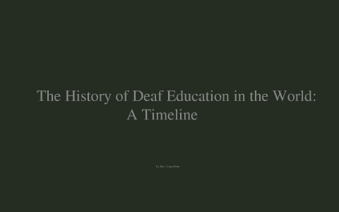 History of Deaf Education: A Timeline by Ben Umpenhour on Prezi