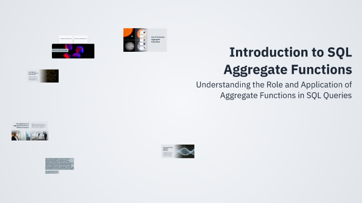 Introduction to SQL Aggregate Functions by Malik Basha Shaik on Prezi