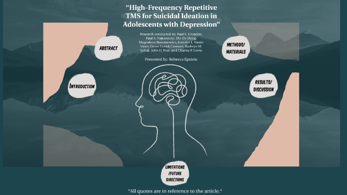 “High-Frequency Repetitive TMS for Suicidal Ideation in Adolescents ...