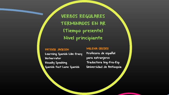 Verbos terminados en AR presente simple by Milena O. G. on Prezi