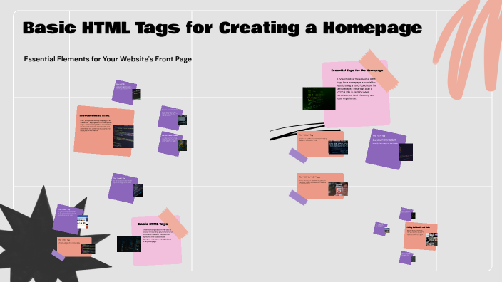 Basic HTML Tags for Creating a Homepage by sharvan kumar on Prezi