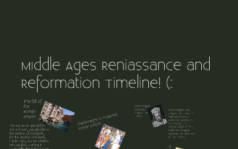 Middle Ages Renaissance and Reformation Timeline by Timisha Sawyers