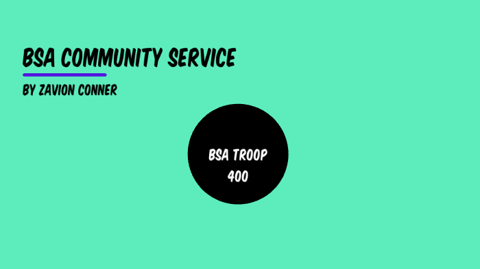 BSA community Serv by zavion conner on Prezi