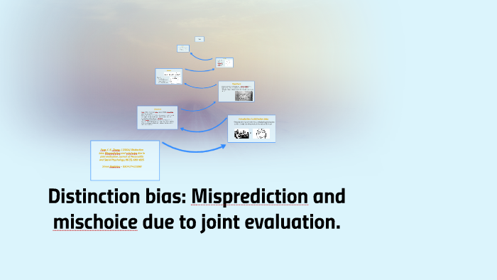Hsee, C.K.; Zhang, J. (2004). Distinction bias: Mispredictio by Simon Kapteina on Prezi