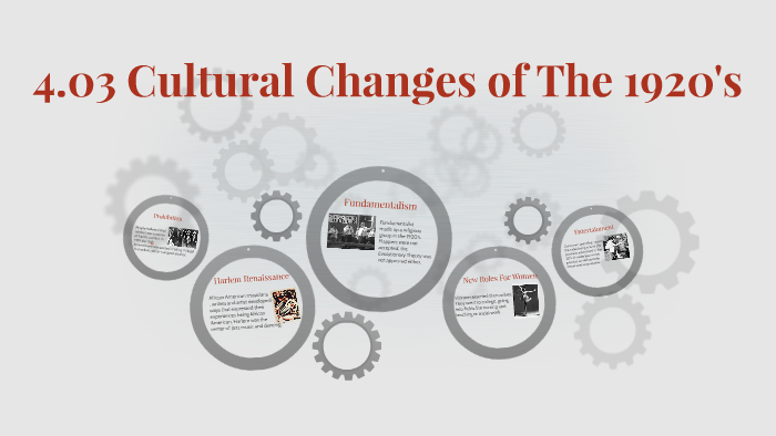 4.03 Cultural Changes of The 1920's by Marichen Lehman on Prezi