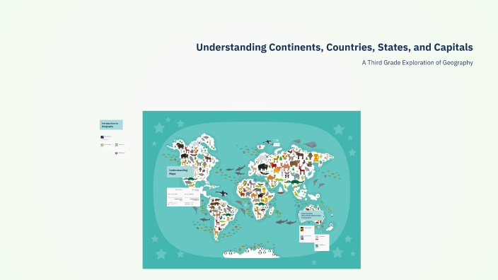 Understanding Continents, Countries, States, and Capitals by emilee ...