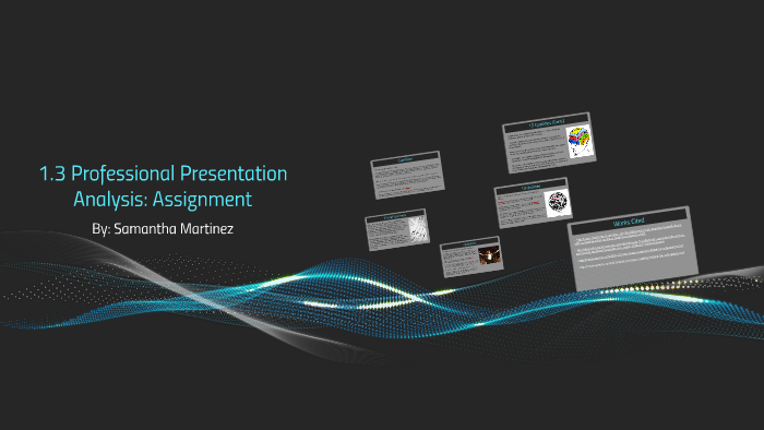 1.3 Professional Presentation Analysis: Assignment by Sami-Jo Martinez ...