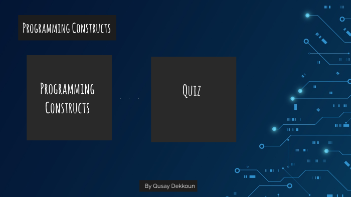 Programming Constructs by Qusay Dekkoun
