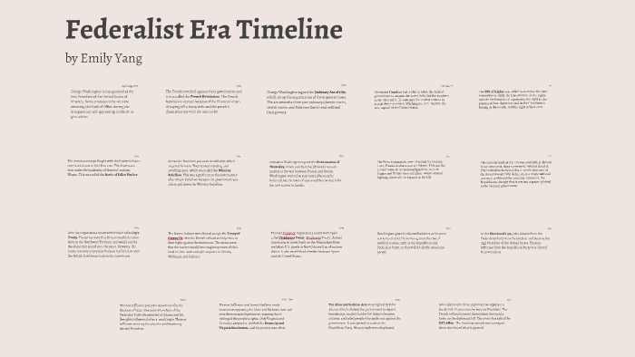 Federalist Era Timeline by Emily Yang on Prezi