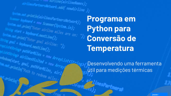Programa em Python para Conversão de Temperatura by Jefferson de ...