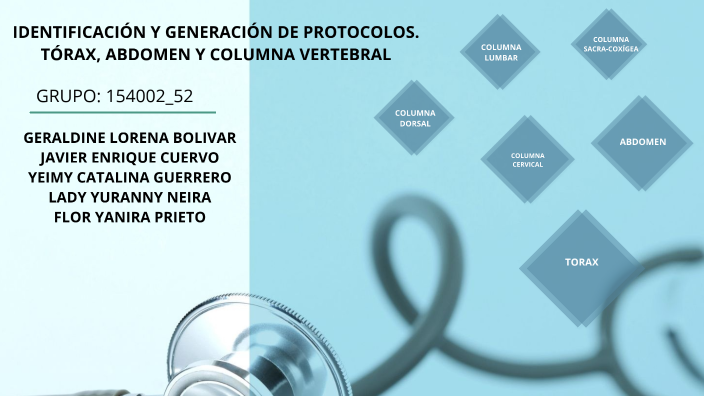 IDENTIFICACIÓN Y GENERACIÓN DE PROTOCOLOS. TÓRAX, ABDOMEN Y COLUMNA ...