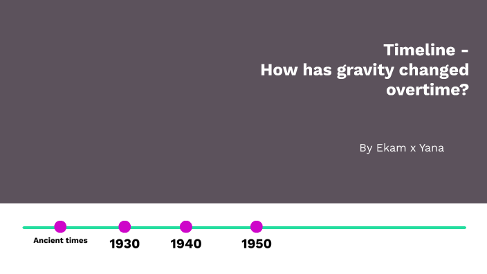 Timeline - How has gravity changed overtime? by Ekam Saini on Prezi