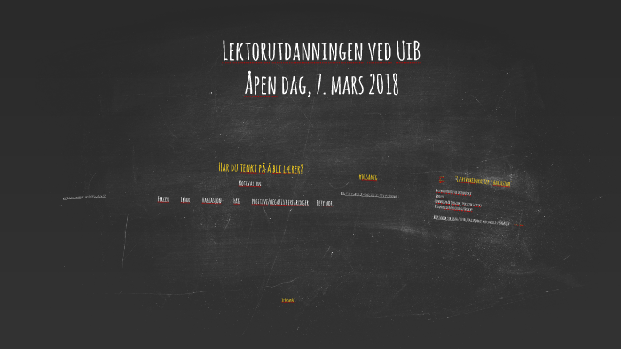Lektorutdanningen ved UiB by Liv Eide on Prezi