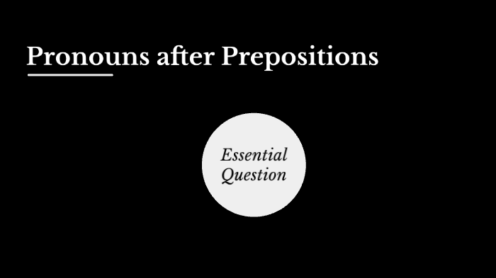 Pronouns after Prepositions by Vanessa Huerta on Prezi