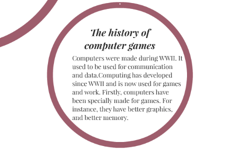 The history of computer games by David Williams on Prezi