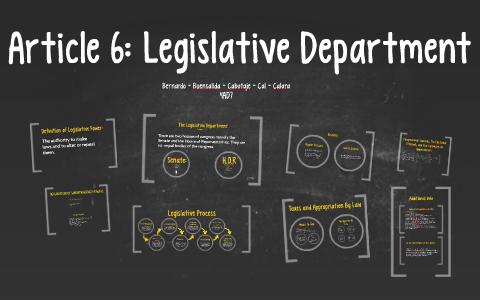 Article 6: Legislative Department by on Prezi