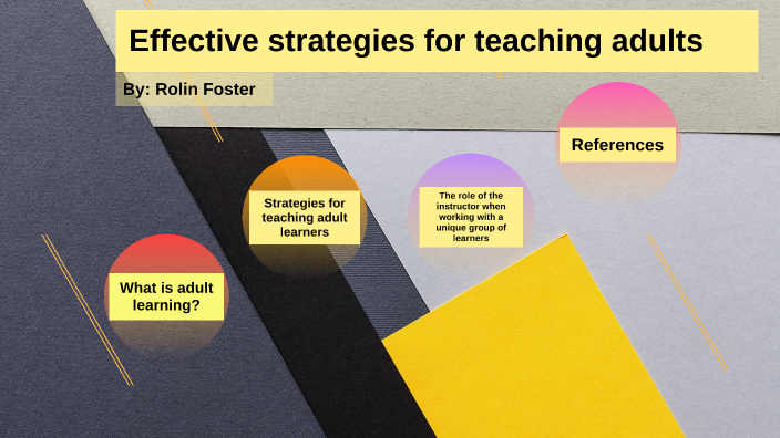 Effective strategies for teaching adults by Rolin Foster on Prezi