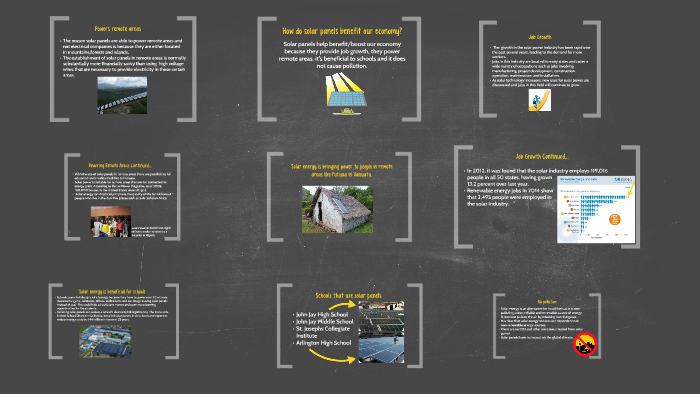 HOW DO SOLAR PANELS BENEFIT OUR ECONOMY? by Stephanie De Leon