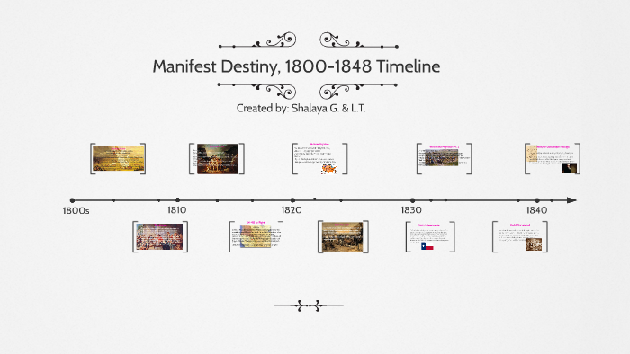 Manifest Destiny Timeline by L. T.