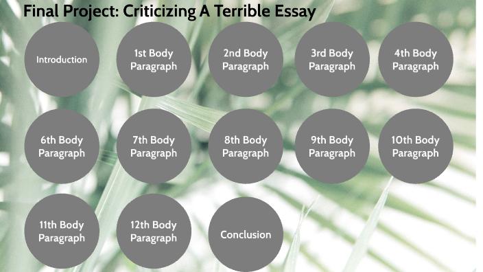 Final Project: Criticizing A Terrible Essay by Emily Zhu on Prezi