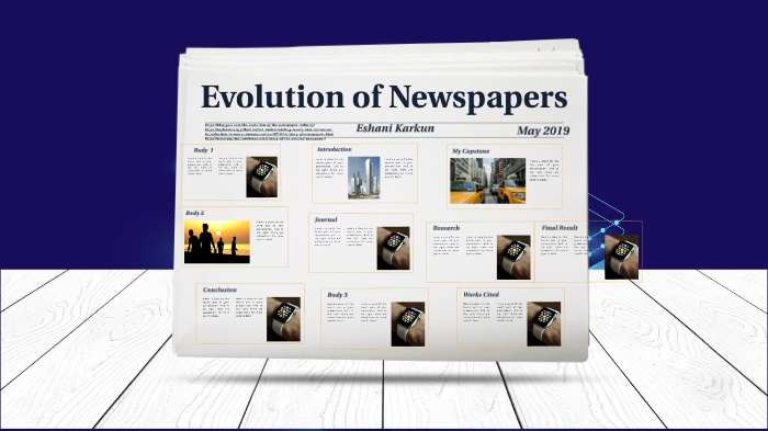 Evolution of Newspapers by Eshani Karkun on Prezi