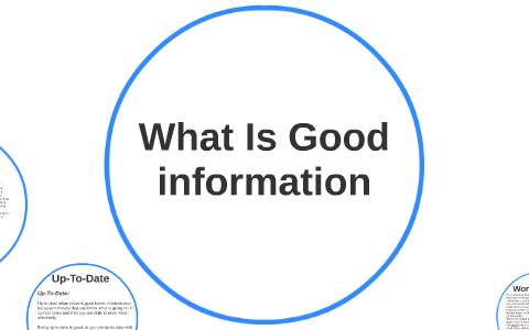 What Is Good information and bad information by Andrew weare-gifford on ...