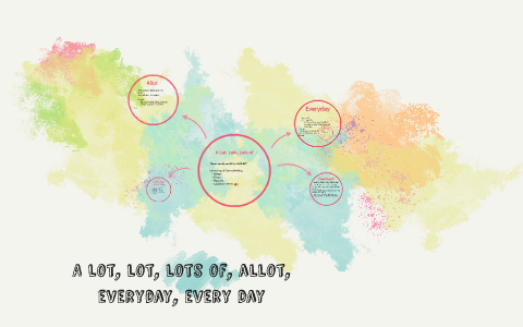 A lot, lot, lots of, allot, everyday, every day by Evelyn Hernandez on ...