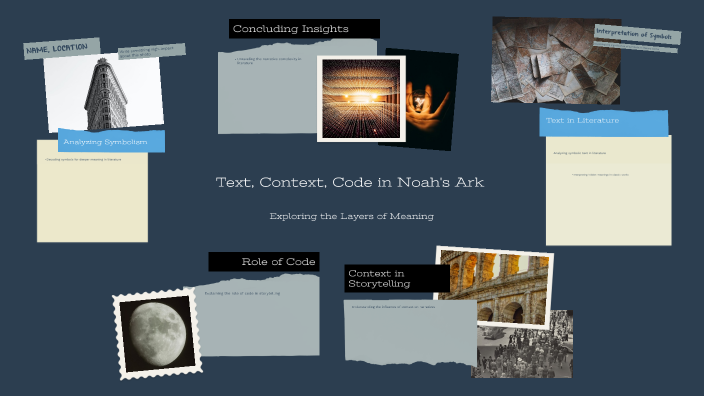 Text, Context, Code in Noah's Ark by Мариян Кънчев on Prezi