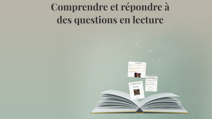 Comprendre et répondre à des questions en lecture by Marie-Josée Tardif ...
