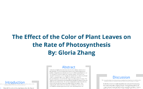 Photosynthesis Mini Poster Lab by Gloria Zhang on Prezi