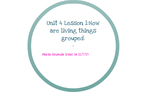 Unit 4 Lesson 1:How are living things grouped. by maria amanda irias on ...