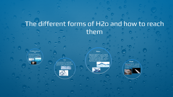 The different forms of water and how to reach them by Finn Robbins