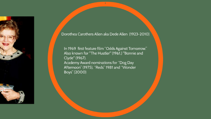 Dorothea Carothers Allen, aka Dede Allen, 1923 - 2010. by Kajsa Lundman ...