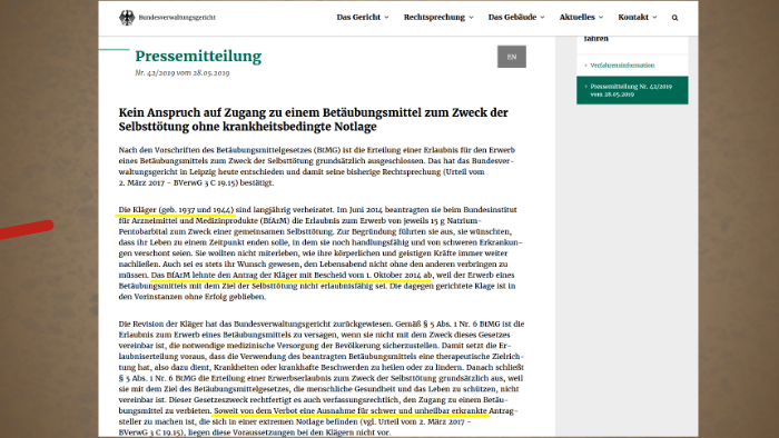 EGMR - Recht auf selbstbestimmtes Sterben by Felix Flaig on Prezi