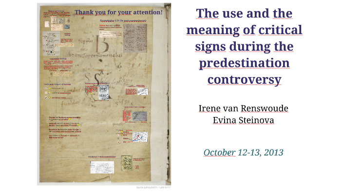 The use and the meaning of critical signs during the predest by Evina ...