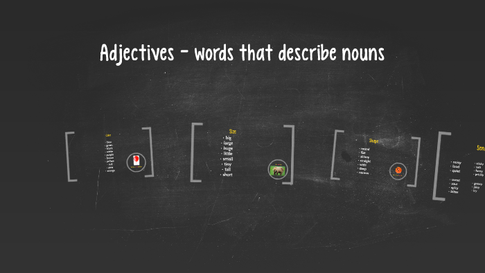 Adjectives - words that describe nouns by Lindsay Ringer on Prezi
