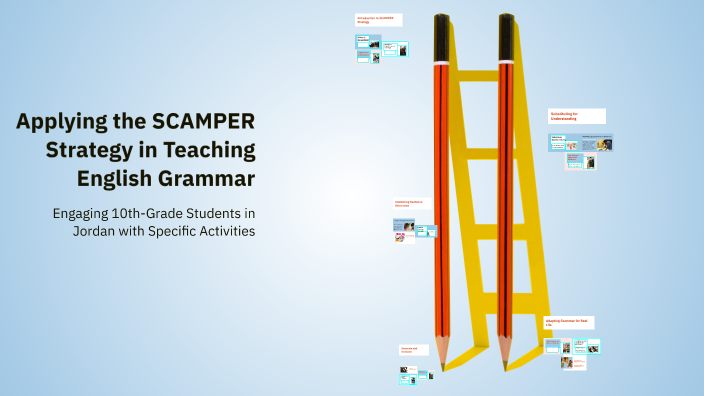i want a lesson plan for Scamper strategy to teach English grammar in a ...