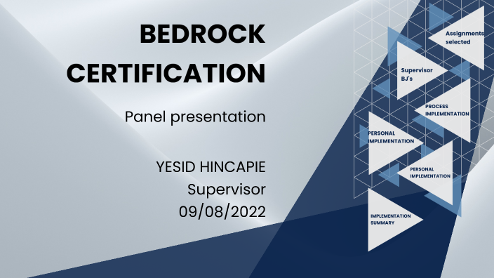 BEDROCK CERTIFICATION Panel presentation by Yesid Alexander Hincapie Echeverry on Prezi