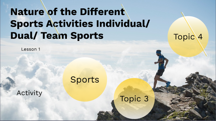 Lesson 1 Nature of the Different Sports Activities Individual/ Dual ...
