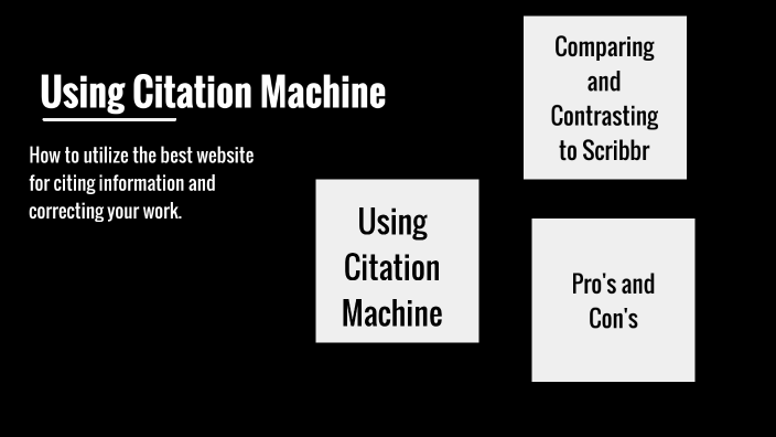 Using Citation Machine by Will Hicking on Prezi